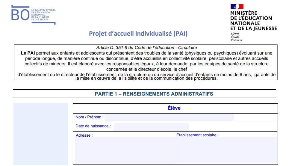 Le PAI - AllergoDiet